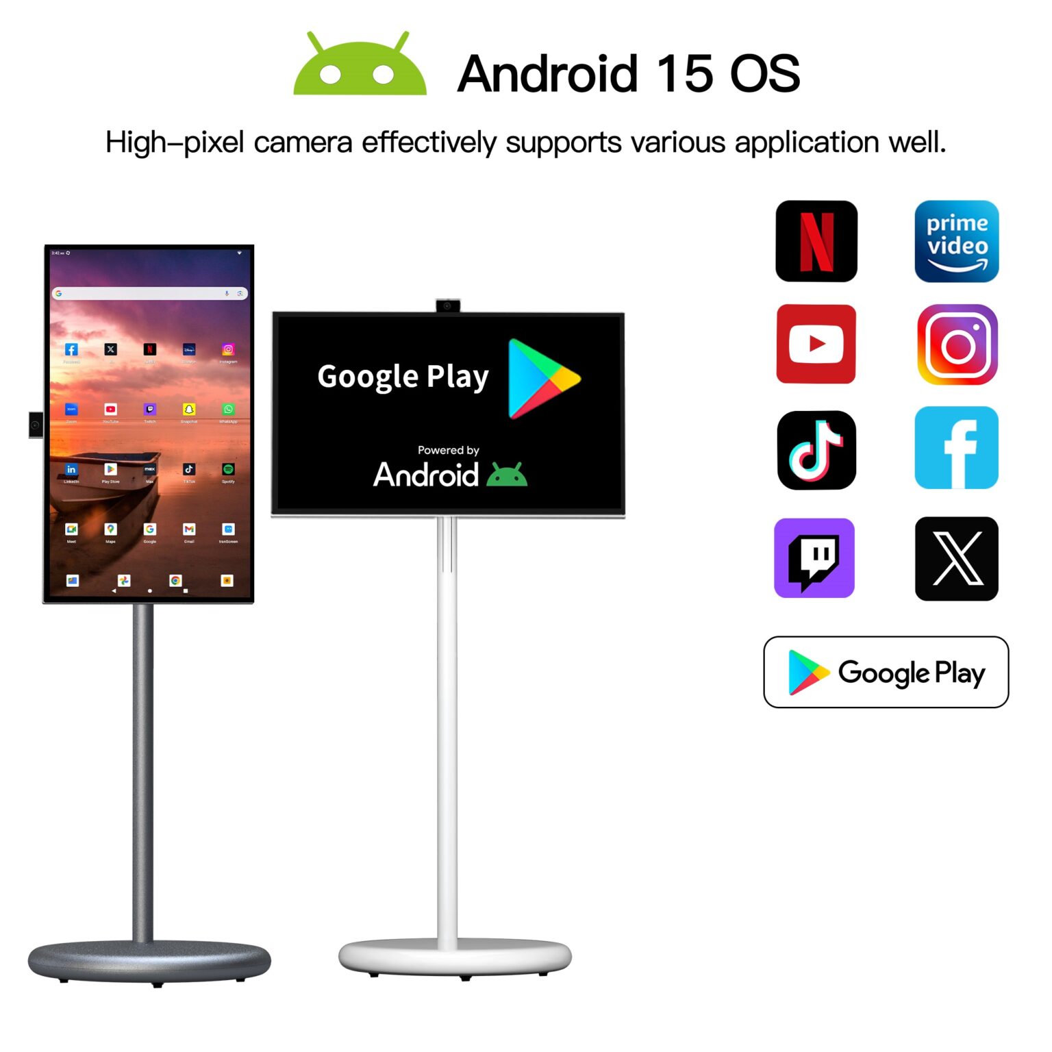 27-inch Moveable smart touch screen H01-J, 6GB RAM, 128GB ROM, FHD ...